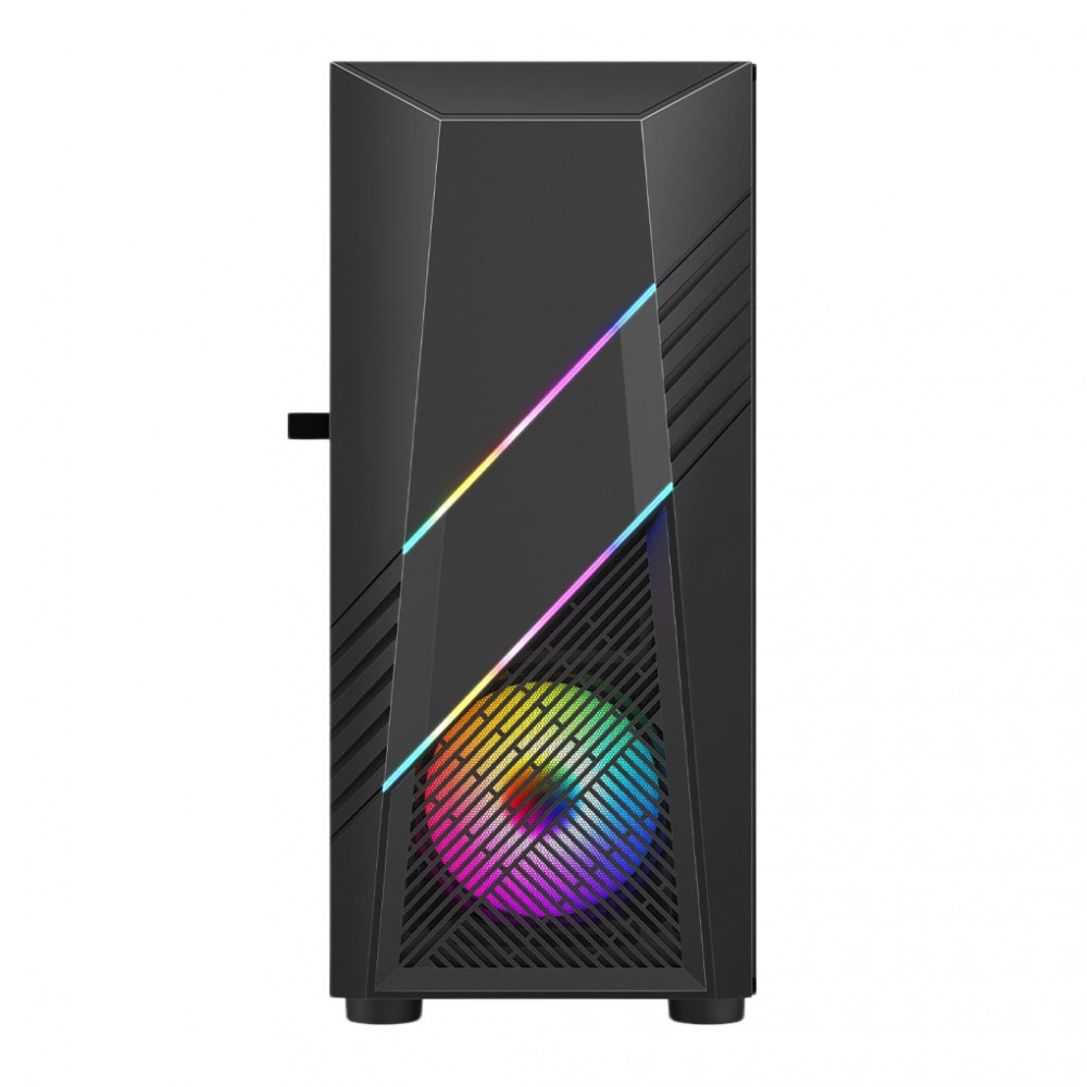 Vida EOS Mid ATX Gaming PC Case, 2x 120mm ARGB LED Fans, LED Stips ...
